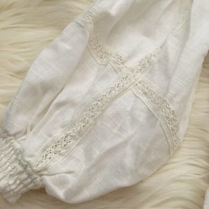 Spell | Pants & Jumpsuits | Spell Milla Romper White Linen Blend Off ...